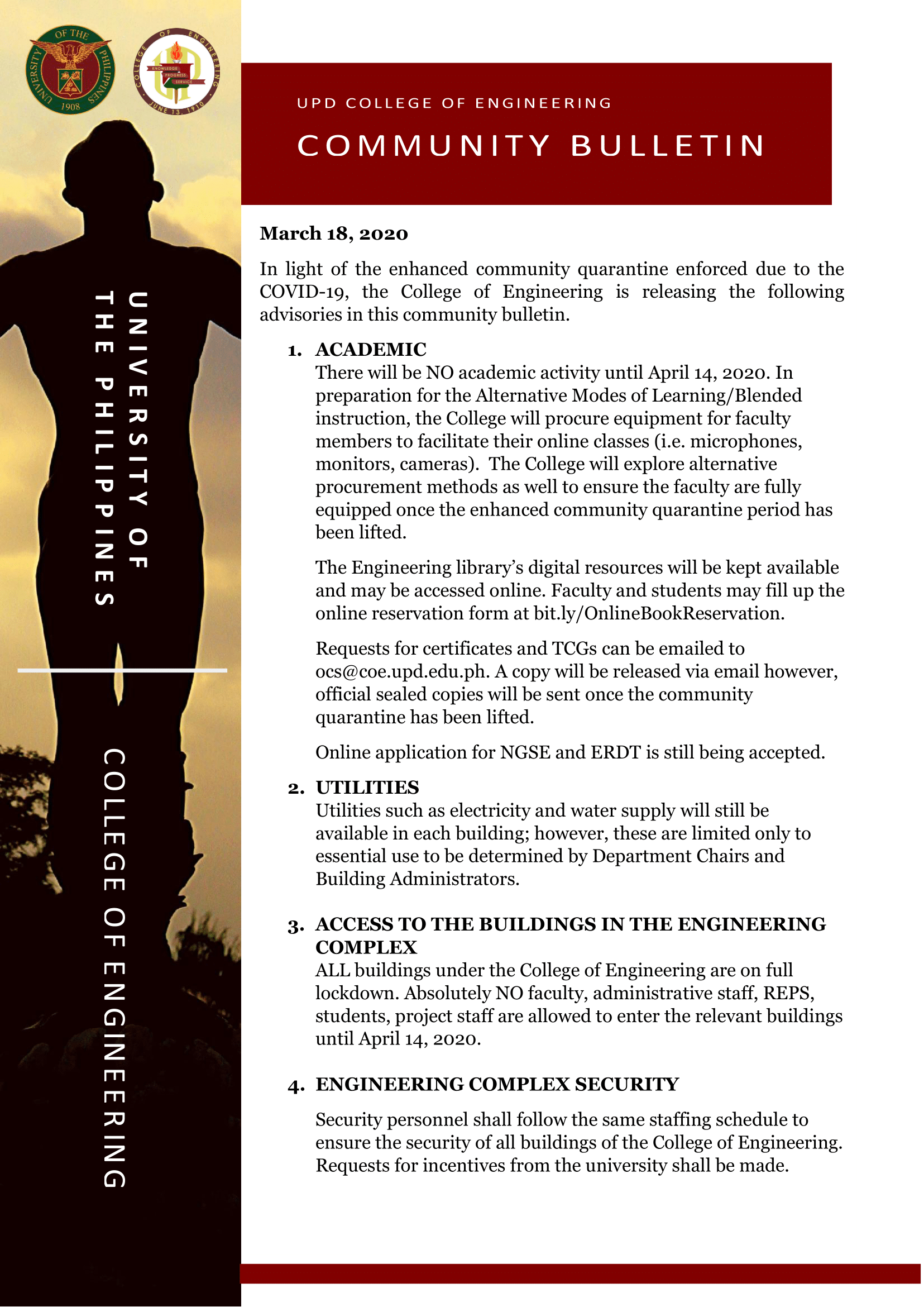 Community Bulletin 20200318 -1 – UPD College of Engineering