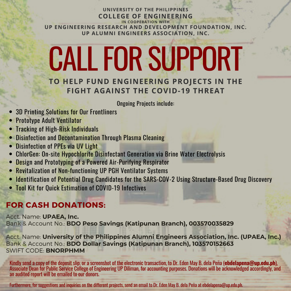 Call for Support – UPD College of Engineering