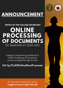 Online Processing of Documents – Office of the College Secretary – UPD ...