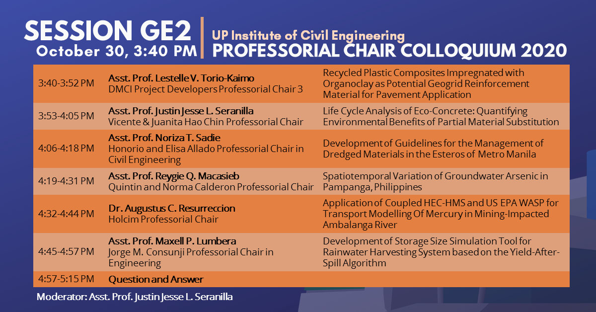 UP Institute of Civil Engineering PCA (Professorial Chair Awards ...