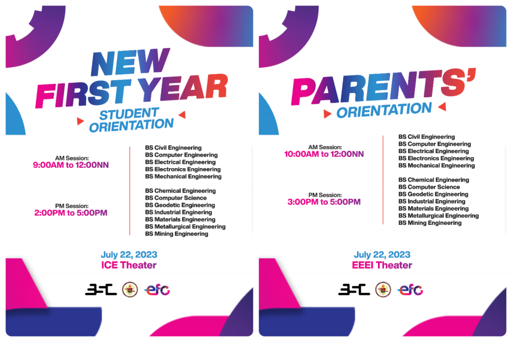 First Year Students and Parents Orientation – UPD College of Engineering