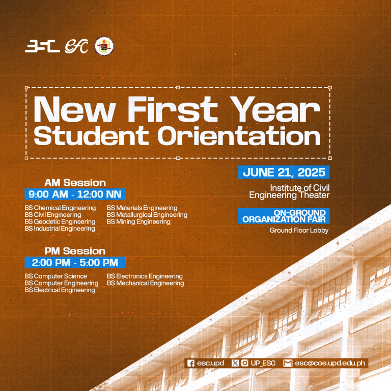 2025 New First Year Student Orientation – UPD College of Engineering