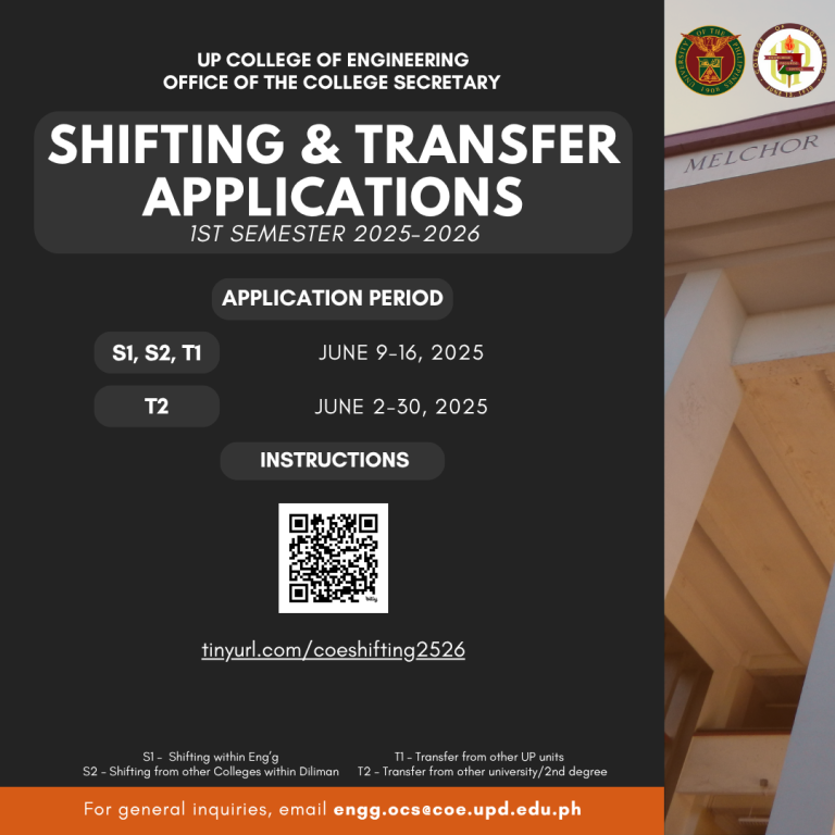 Shifting and Transfer Application Periods for AY 2025-2026 – UPD ...